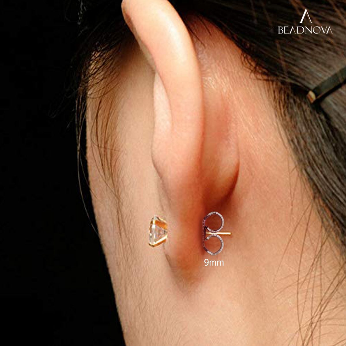 BEADNOVA 20pcs Large Surgical Steel Earring Backs Support Jumbo ...