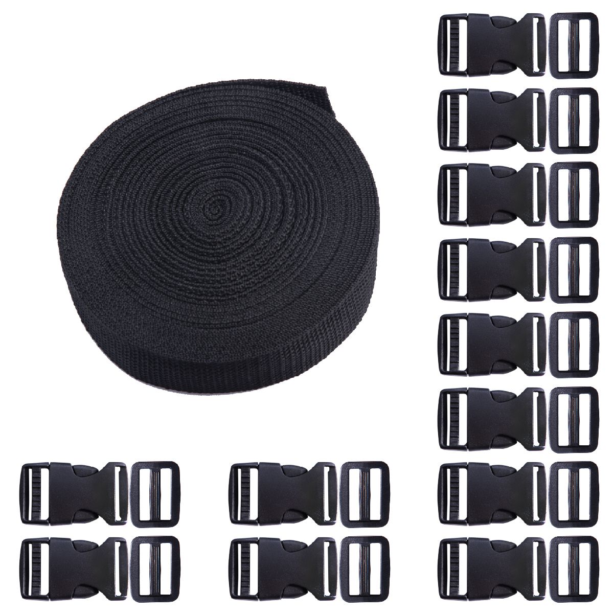 BEADNOVA Nylon Strap with Plastic Buckles 12 Sets Quick Release Buckle ... BEADNOVA Nylon Strap with Plastic Buckles 12 Sets Quick Release Buckle ...
