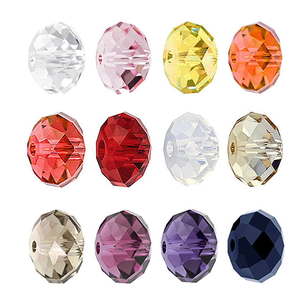 Beadnova 3mm Briolette Glass Rondelle Crystal Beads For Jewelry Making