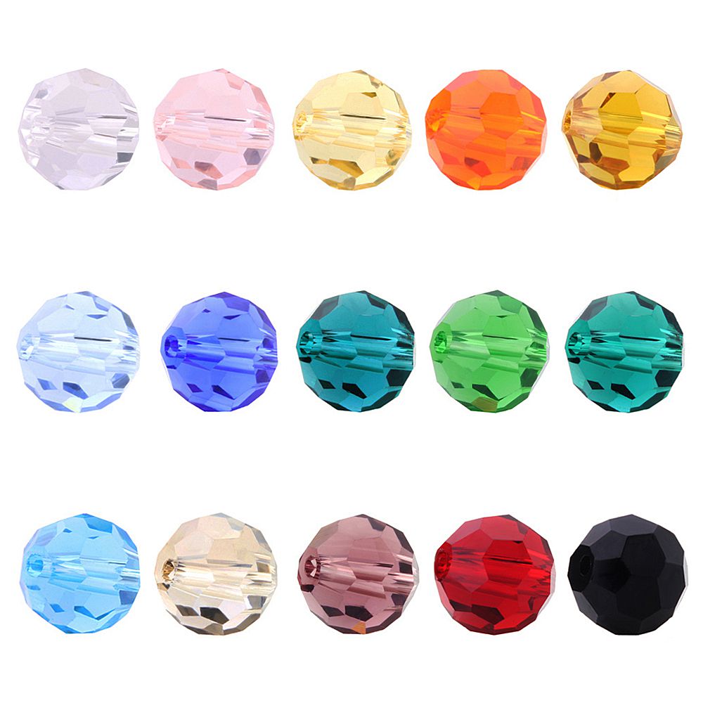 Beadnova 6mm Briolette Faceted Rondelle Crystal Glass Beads For Jewelry